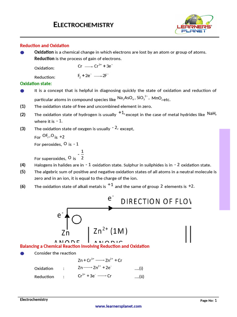 Electrochemistry: Redox and Reactions | PDF | Electrochemistry | Redox