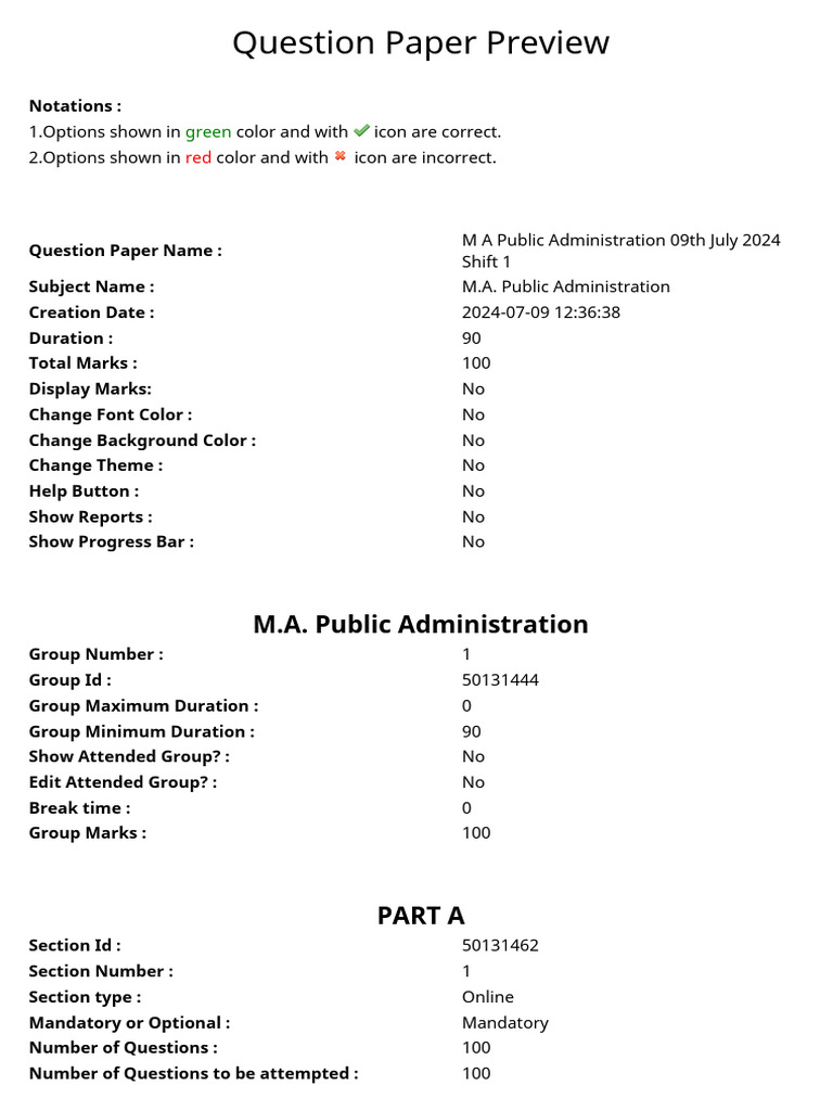 Papers | PDF | Multiple Choice