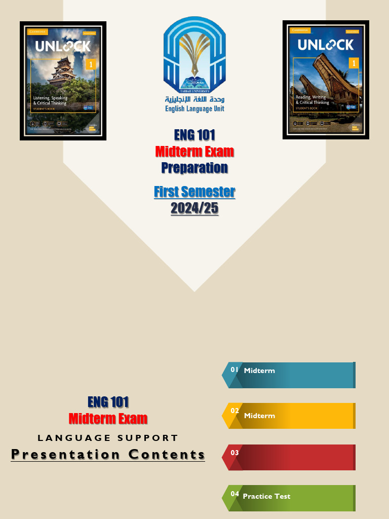 ENG101 Midterm Exam Practice SEM1 2024 2025 | PDF | Adjective | Noun