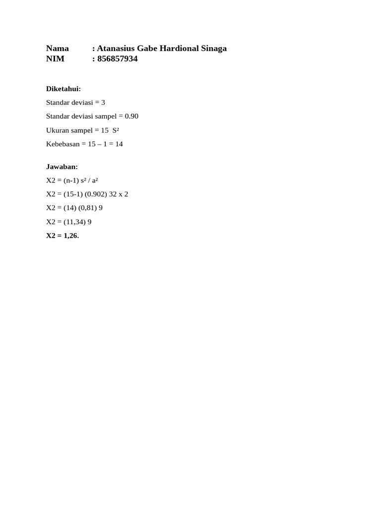 Tugas Diskusi 6 Statistika Pendidikan | PDF