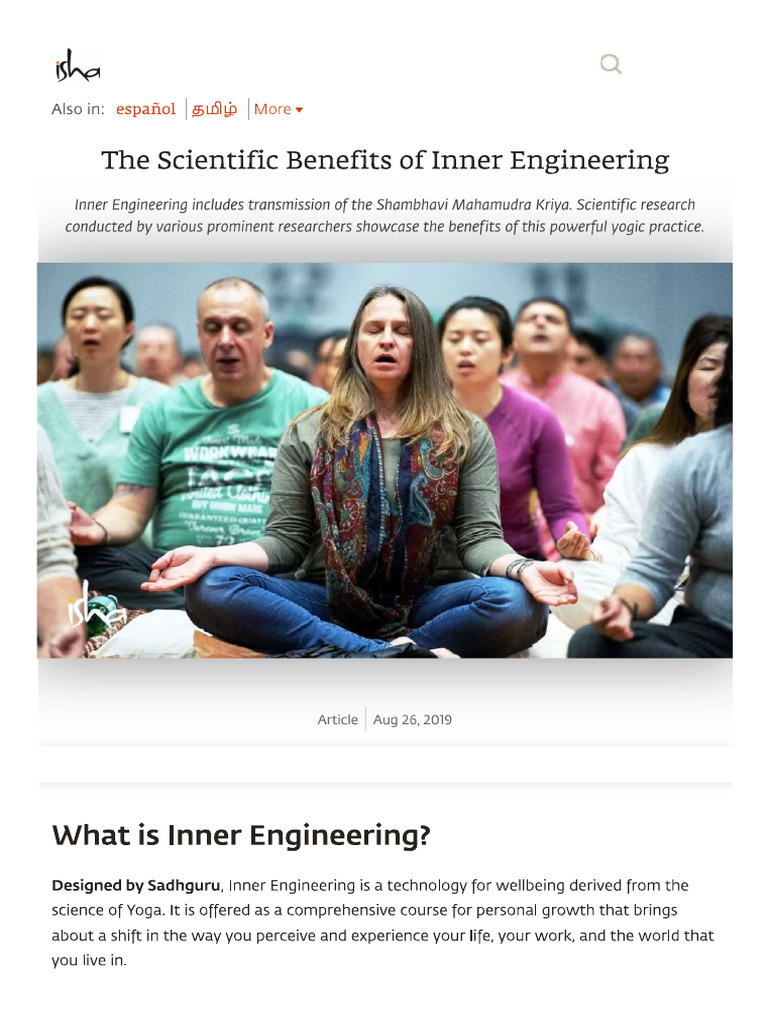 The Scientific Benefits of Inner Engineering | PDF