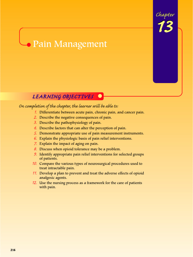 Textbook of Medical Surgical Nursing | PDF | Pain | Analgesic