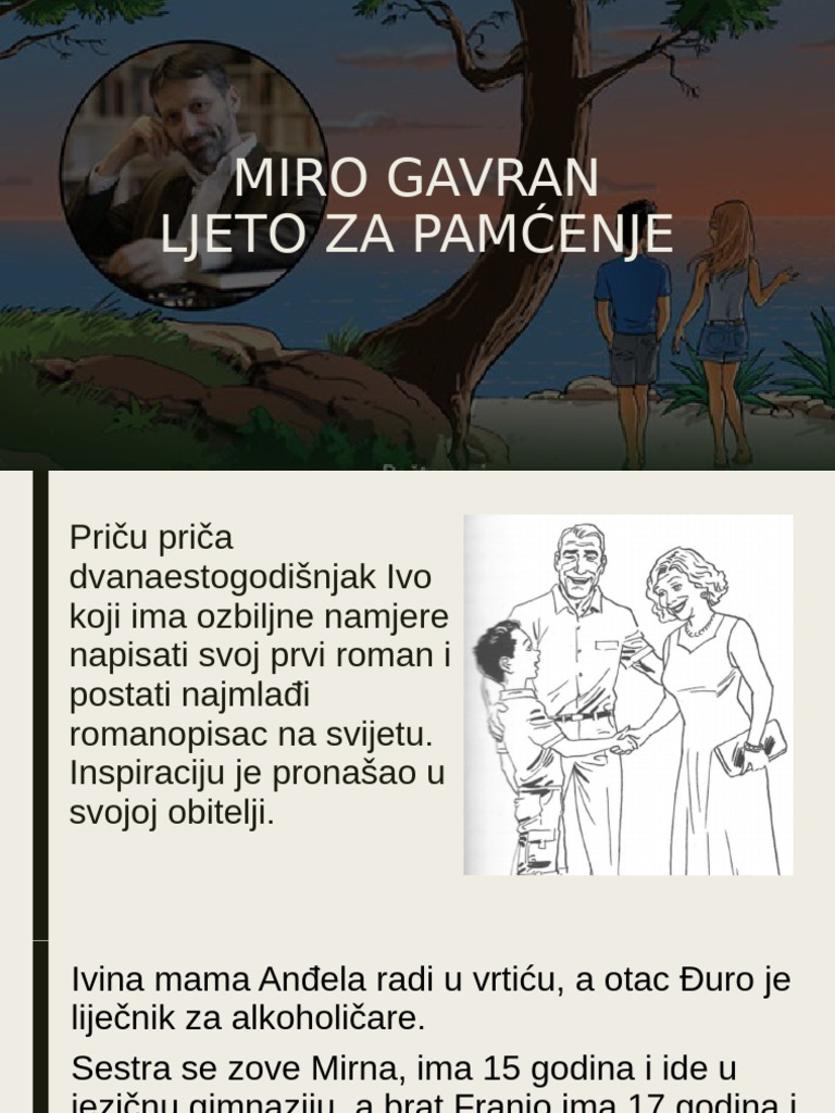 Lektira Ljeto Za Pamćenje MG | PDF