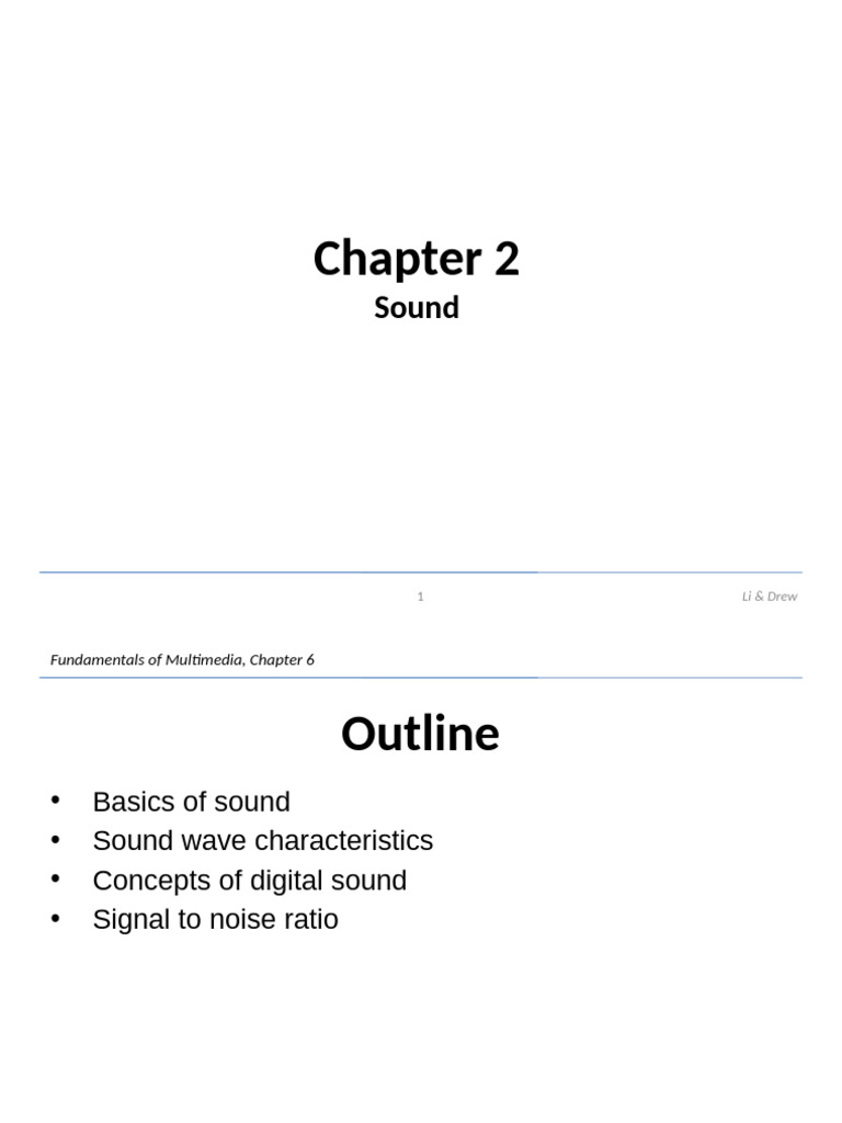 CHP 2 Basics of Sound 20244 | PDF | Sampling (Signal Processing) | Sound