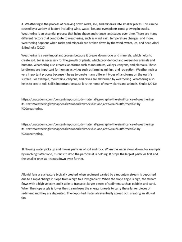 Geomorphology: Weathering's Role | PDF | Erosion | Weathering