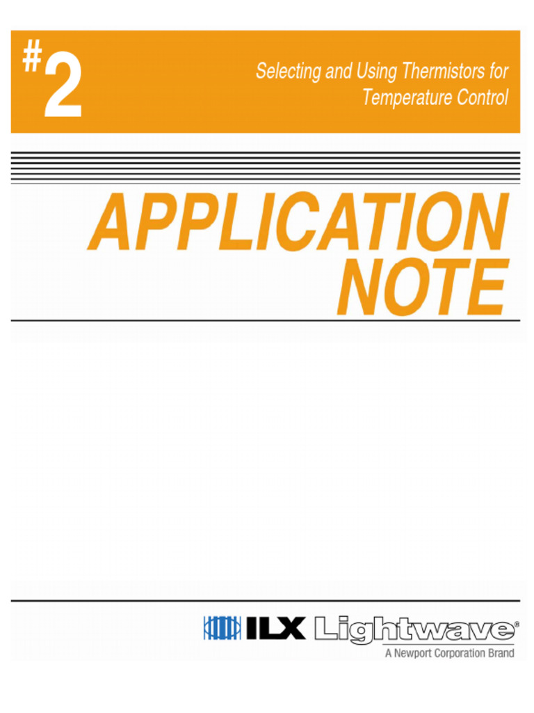 AN02 Select Thermistor IX | PDF | Electrical Resistance And Conductance | Analog To Digital ...