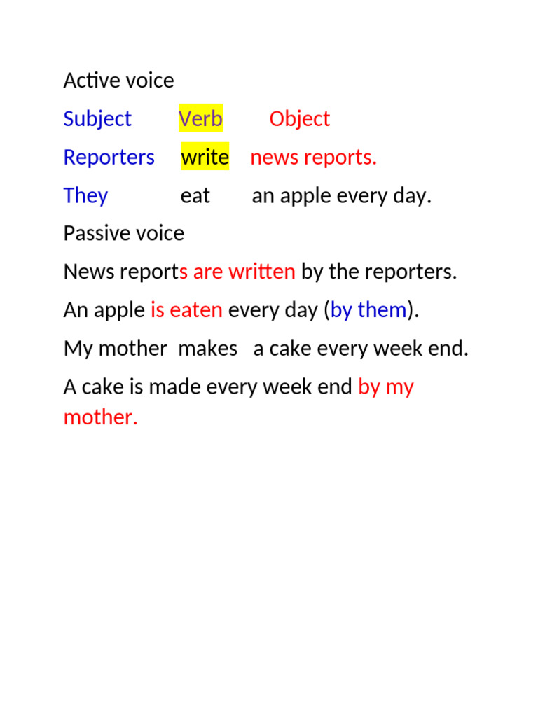 Grammar Guide: Active vs Passive Voice | PDF