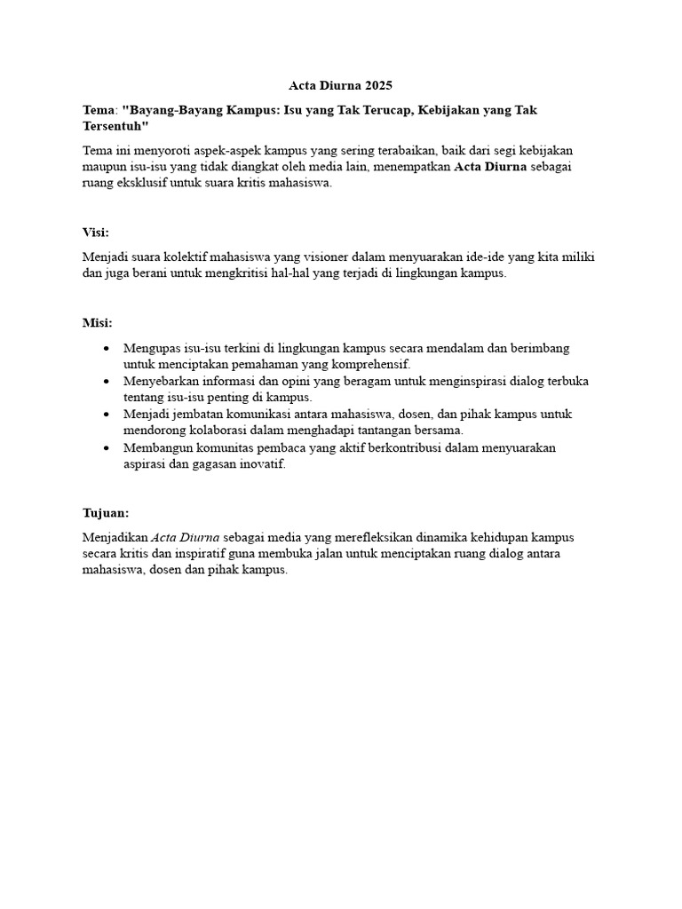 Acta Diurna 2025 | PDF