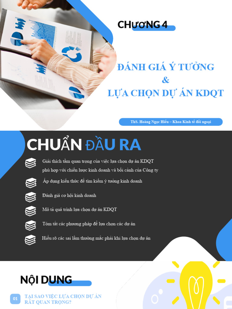 CHƯƠNG 4 (TT) - DANH GIA Y TUONG Va LUA CHON DA KDQT | PDF