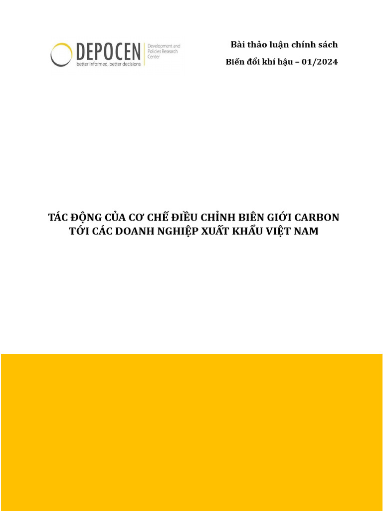 (DEPOCEN) - Policy Discussion - CBAM - VIE | PDF