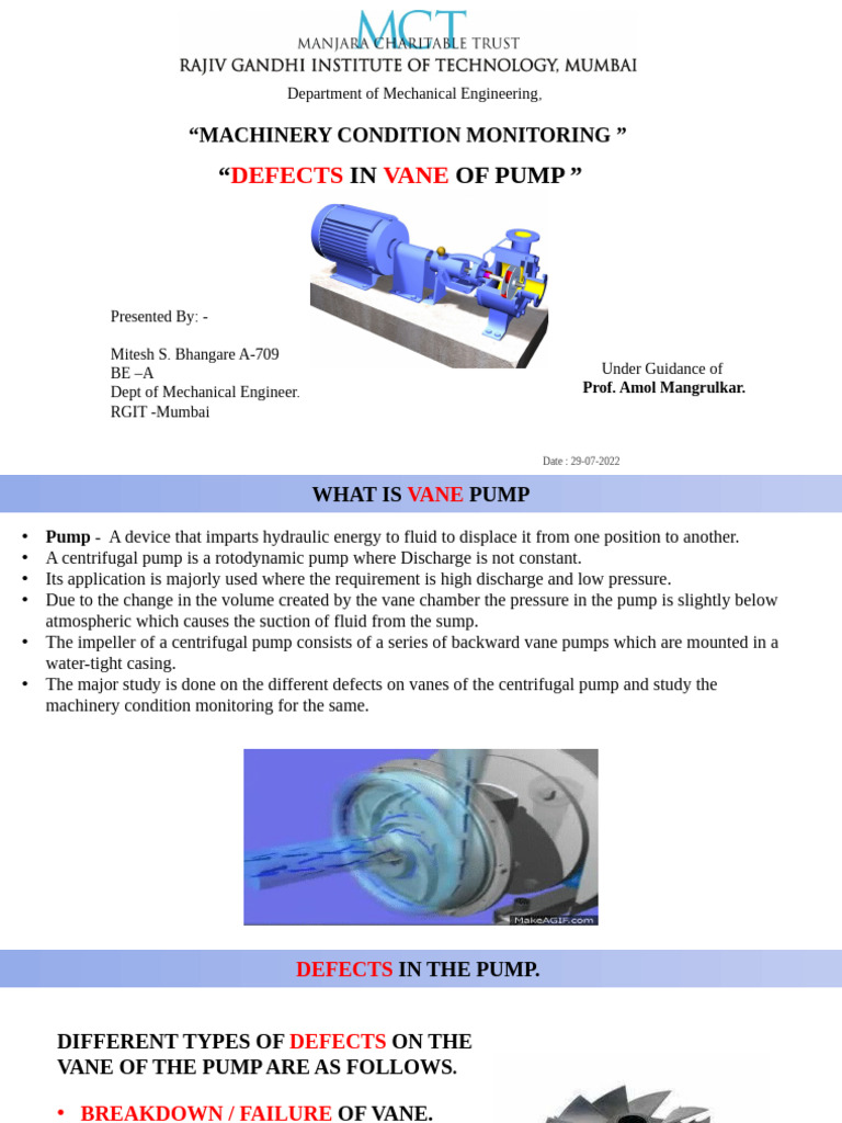 Vane Defect | PDF | Pump | Hydraulics