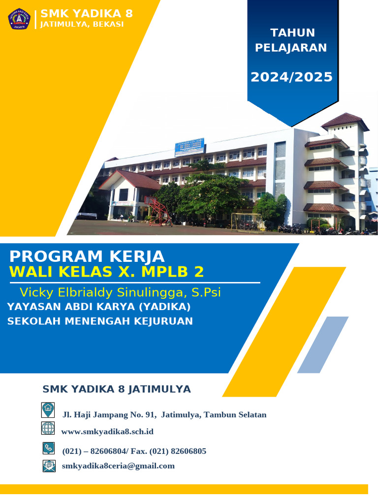 Program Kerja Wali Kelas X MPLB 2 2024/2025 | PDF | Karier & Perkembangan | Bisnis