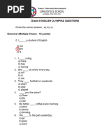 Grade 5 English Practice Test | PDF
