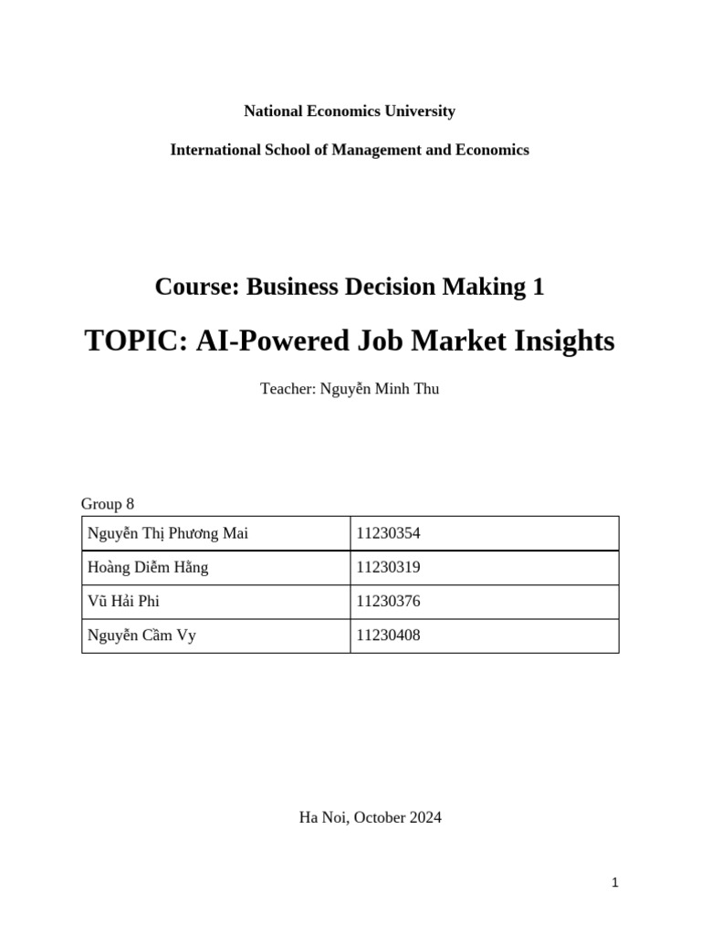 AI Job Market Trends and Insights | PDF | Data Analysis | Artificial ...