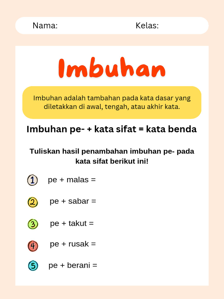 Imbuhan Pe- dalam Bahasa Indonesia | PDF