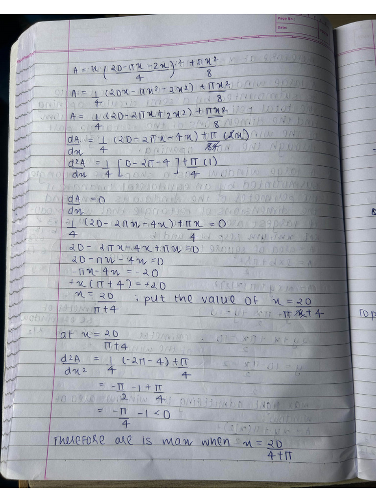Application of Derivatives Imp Questions | PDF