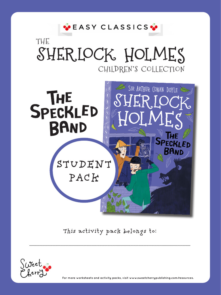 SCP SH TSB Comprehension Sheet | PDF | The Adventure Of The Speckled ...