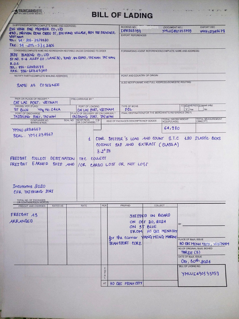 STT 01 - BÀI TẬP ĐIỀN CHỨNG TỪ | PDF