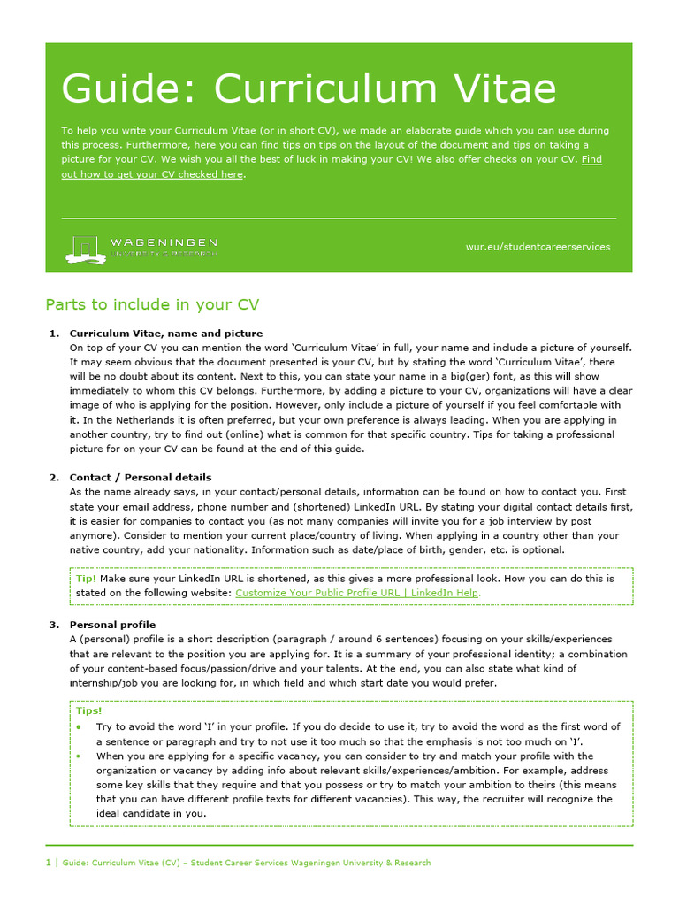 CV - Guide and Tips Dec 2022 | PDF | Microsoft Word