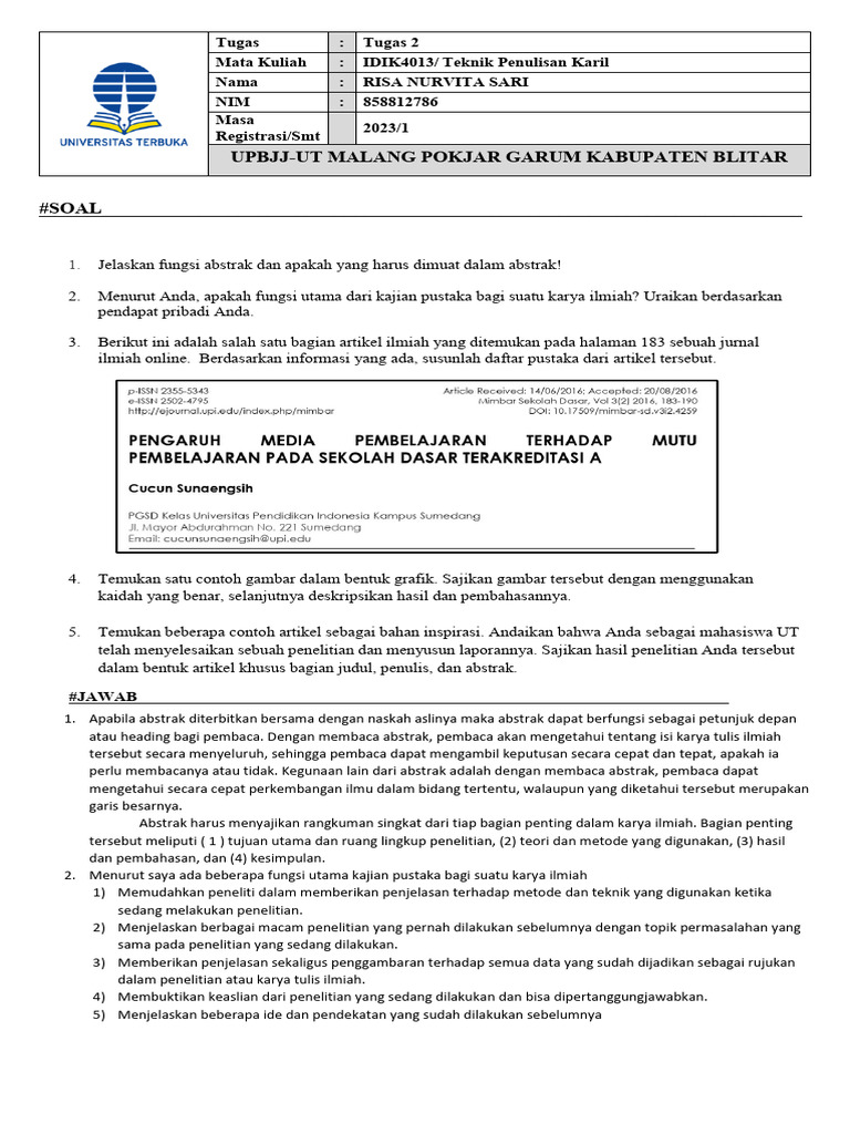 6-Tt2-Idik4013-Risa Nurvita Sari | PDF | Seni