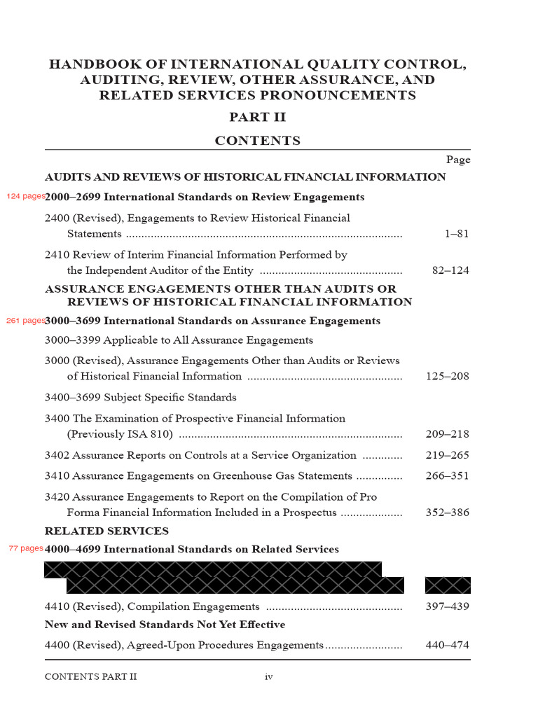IAASB 2020 Handbook Volume 2 Contents | PDF | Audit | Business Economics