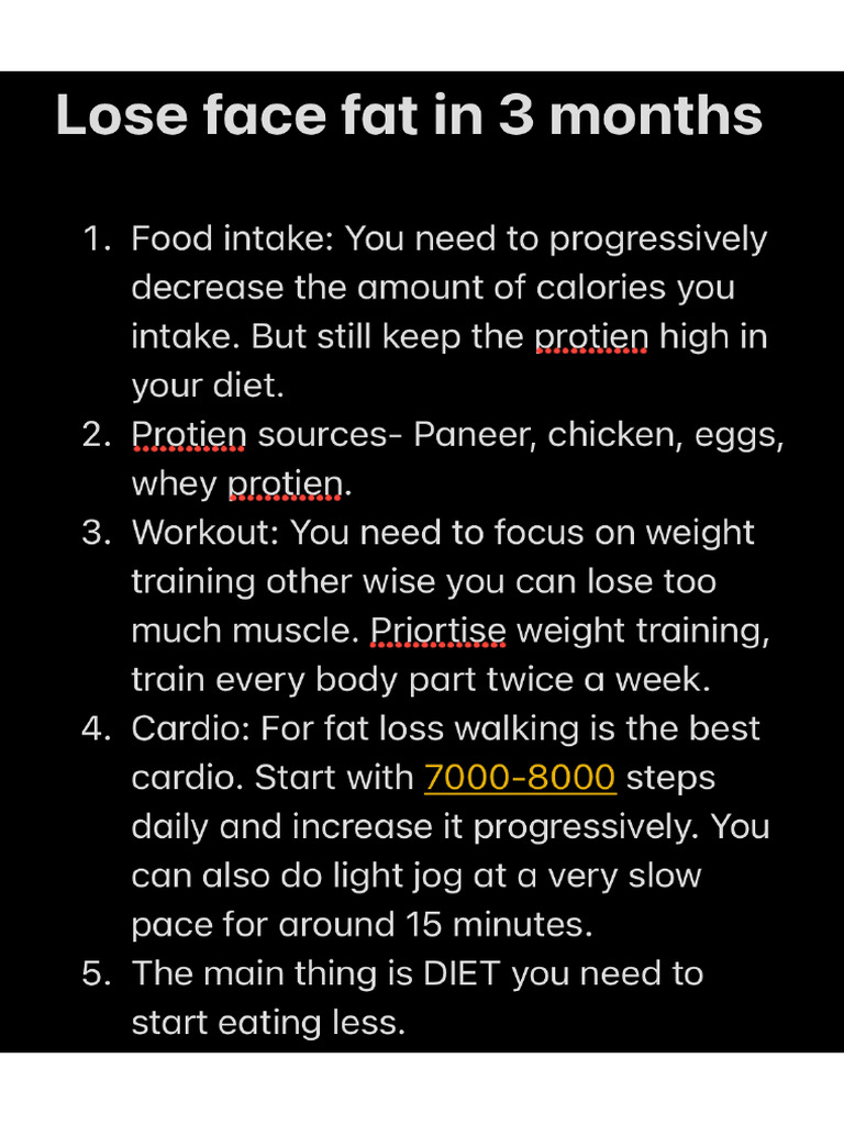 Face Fat Loss Guide | PDF