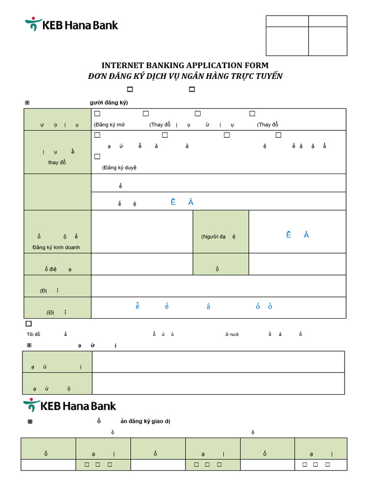 3. Mẫu-1Q Bank Application Form - 24.05.2022 updated Biotime password | PDF