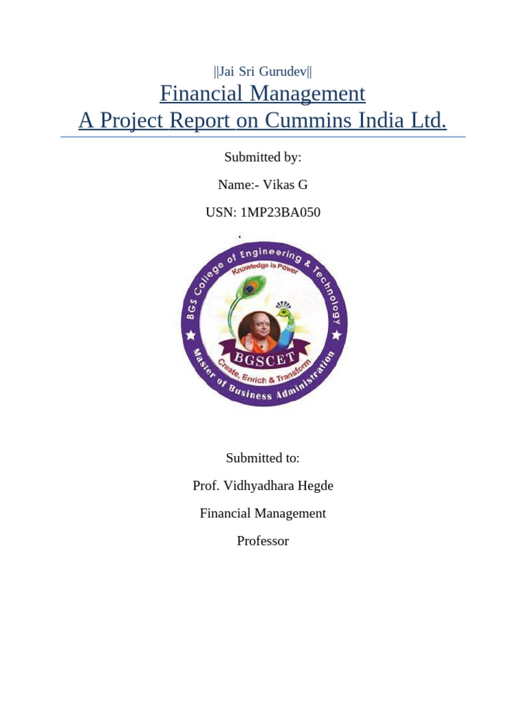 Finance Project Final Draft | PDF | Internal Rate Of Return | Capital ...