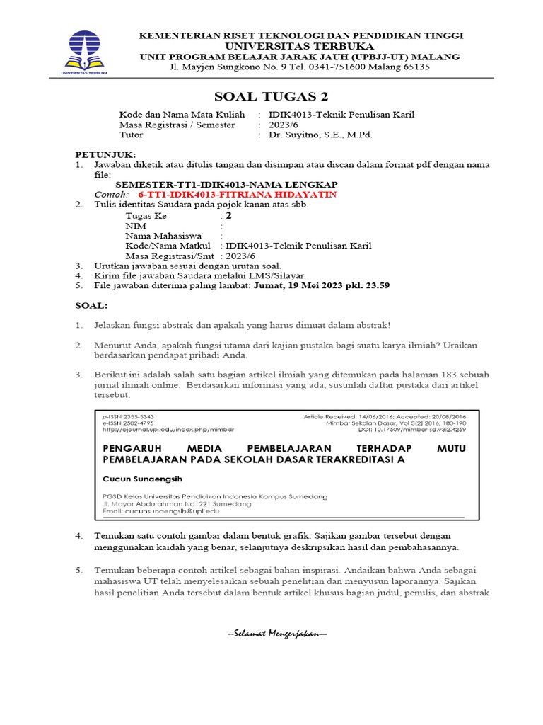 TT2-IDIK4013-Teknik Penulisan Karil | PDF | Komputer | Teknologi & Rekayasa