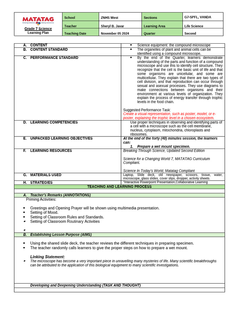 Wet Mount Preparation and Trophic Levels | PDF | Cell (Biology)