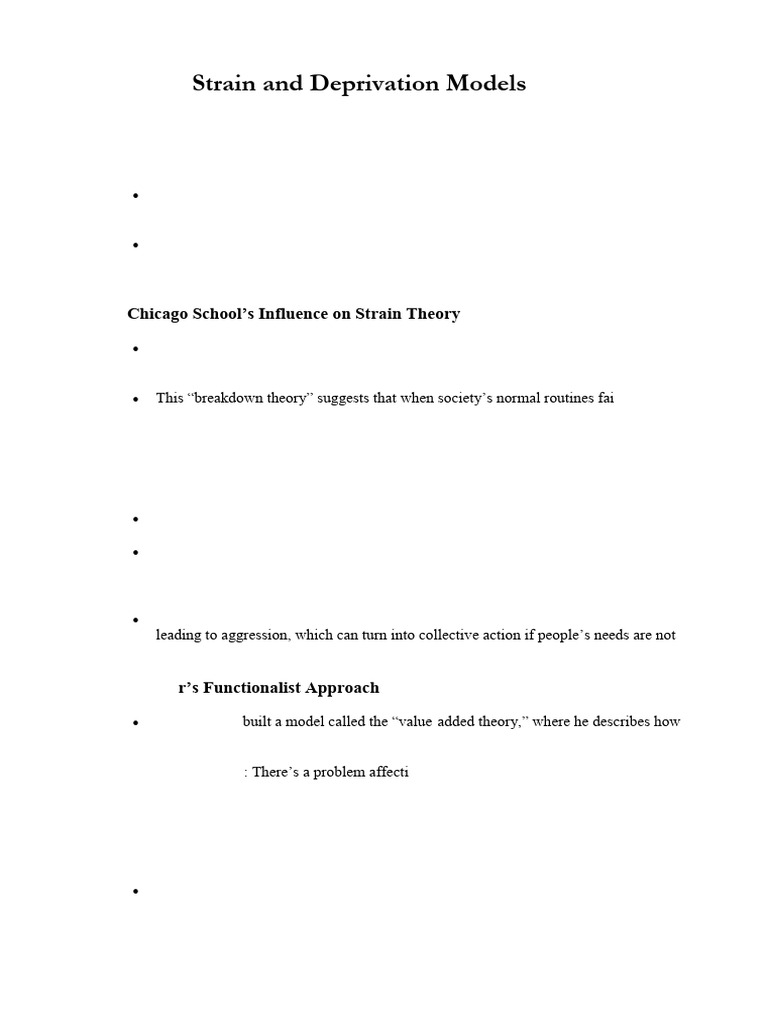 Strain and Deprivation Models1 | PDF | Social Movements | Sociology