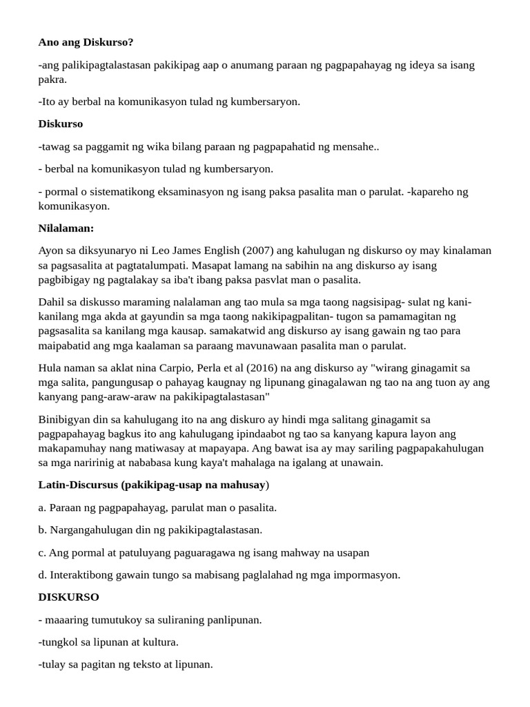 Diskurso | PDF