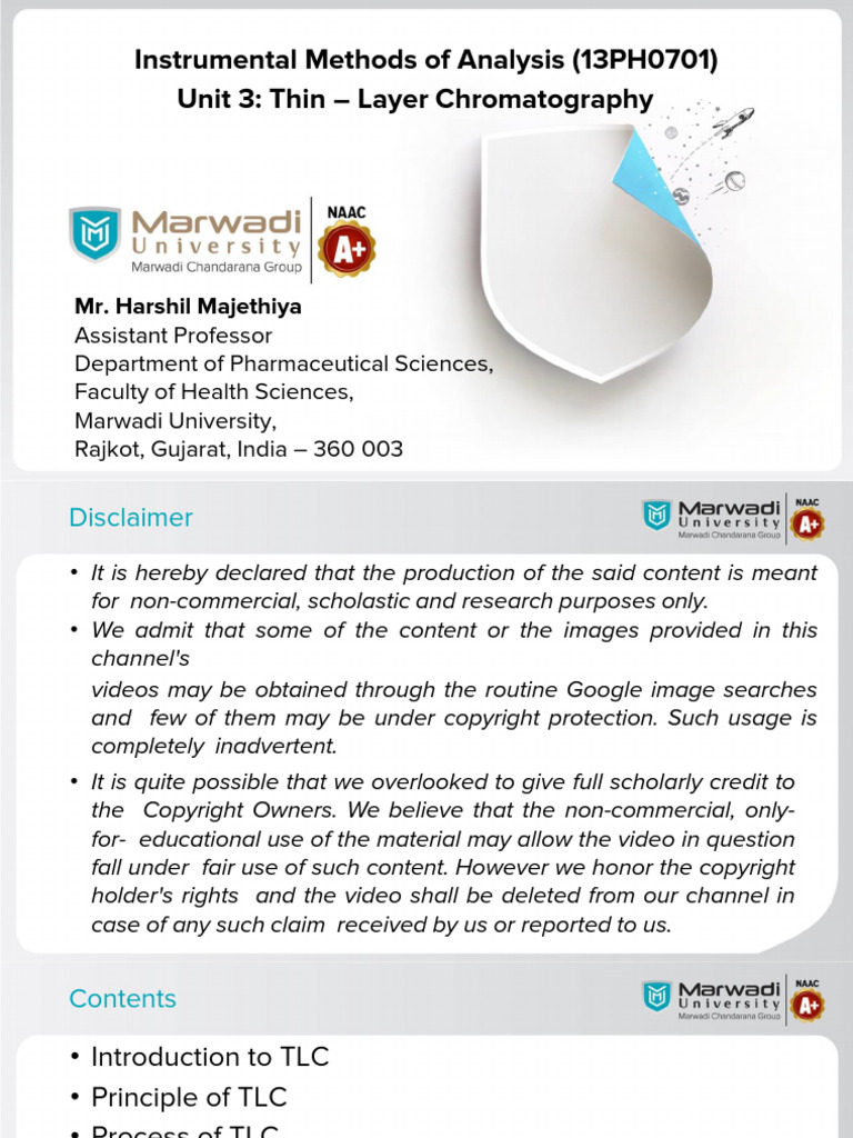 Instrumental Methods of Analysis (13PH0701) Unit 3: Thin Layer ...