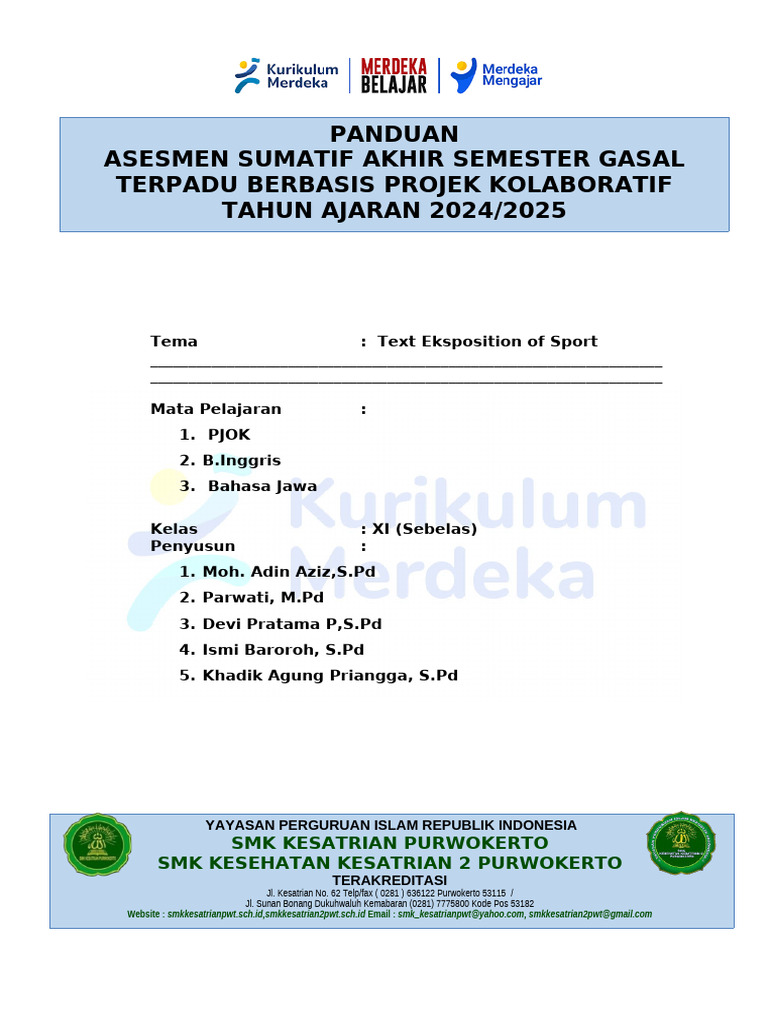 Panduan Asas Gasal Berbasis Projek Kolab 24-25 | PDF
