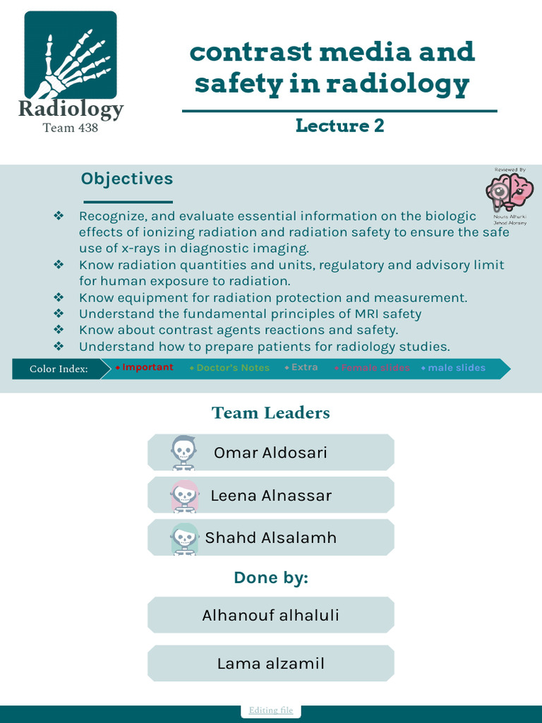 2-Contrast Media and Safety in Radiology | PDF | Ionizing Radiation ...