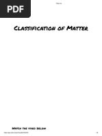 Classification of Matter ANSWER KEY | PDF