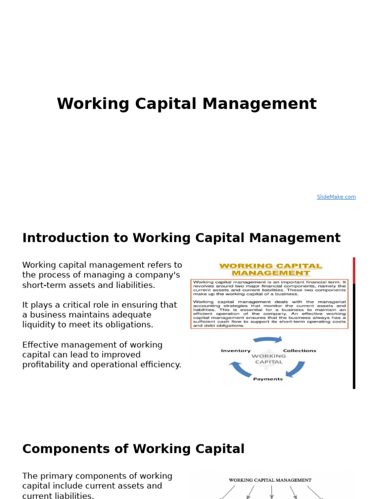 Working Capital Management | PDF | Working Capital | Inventory