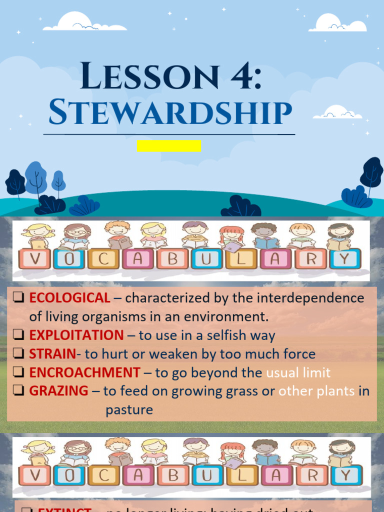 Understanding Stewardship and Ecology | PDF | Nature | Human Impact On ...