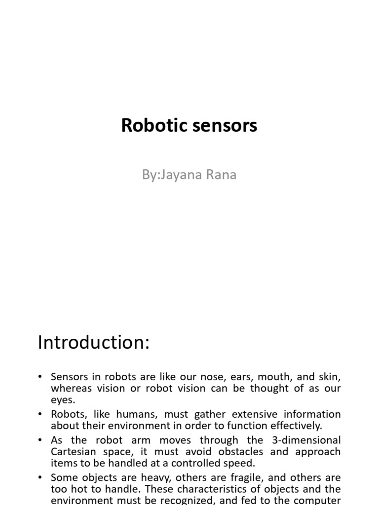 Robotics Sensors | PDF | Sensor | Electromagnetism