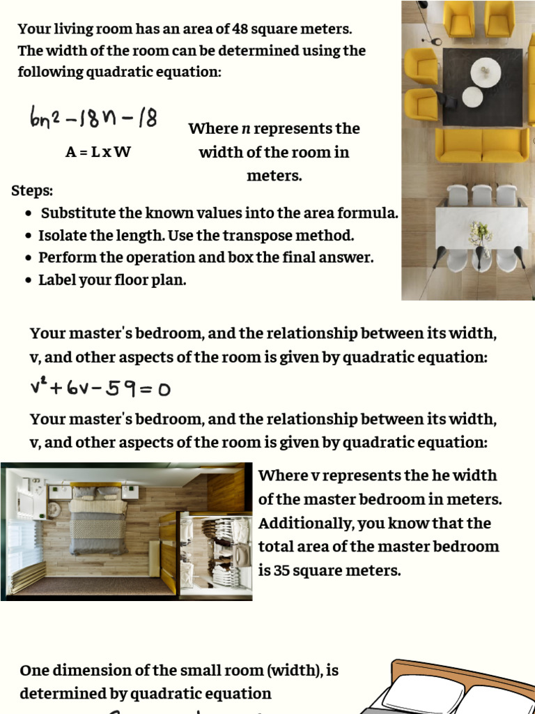 Quadratic Equations for Room Design | PDF