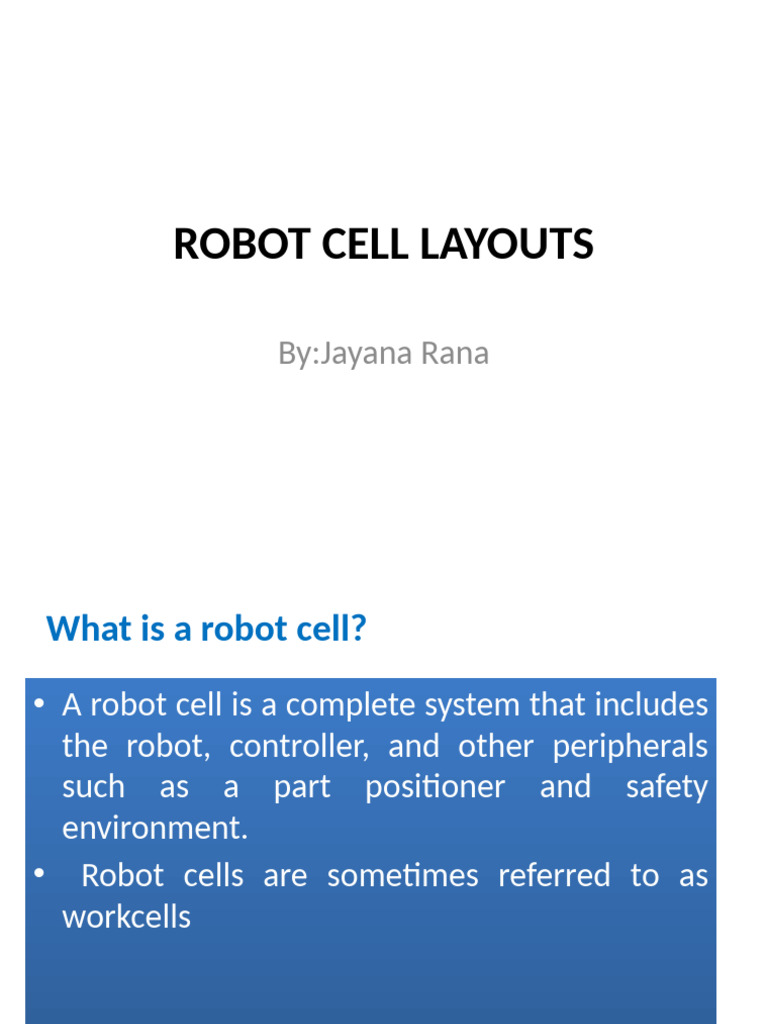 Robot Cell | PDF | Robot | Robotics