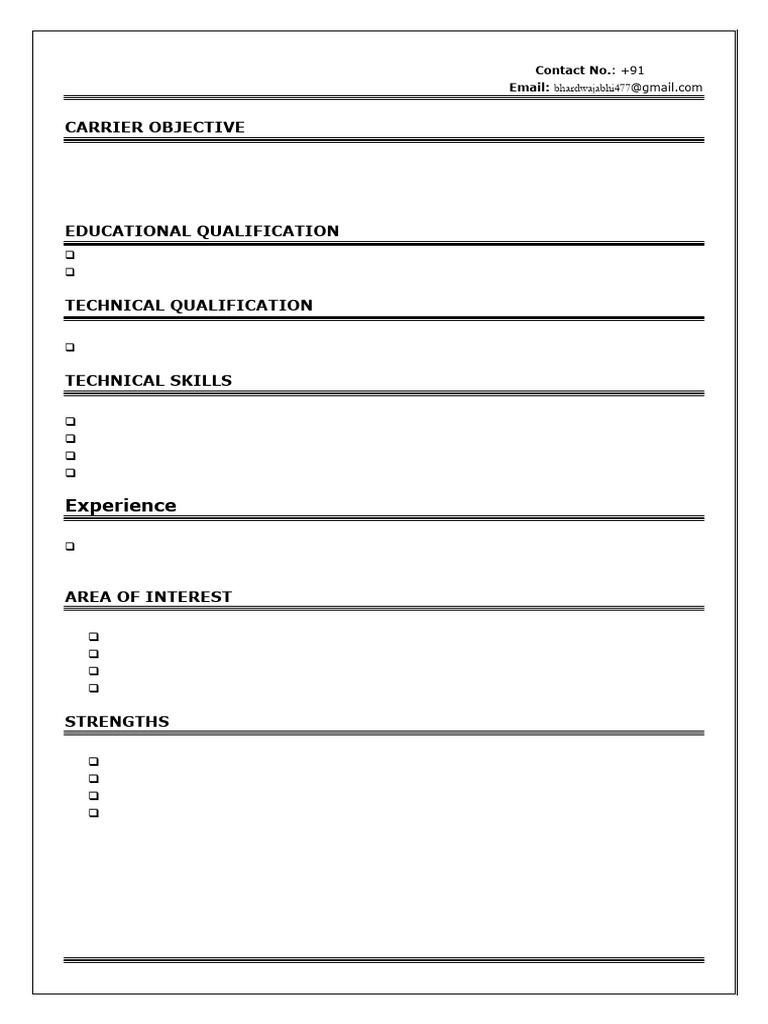 Bharat Bhushan: Carrier Objective | PDF