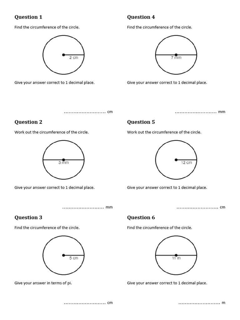 Finding The Circumference 3.14 X Diameter | PDF | Pi | Significant Figures
