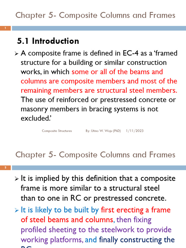 Chapter 5 Composite Columns | PDF | Buckling | Bending