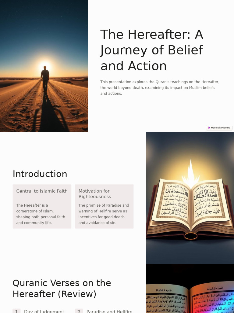 Quranic Teachings on the Hereafter | PDF | Afterlife | Religious Belief And Doctrine
