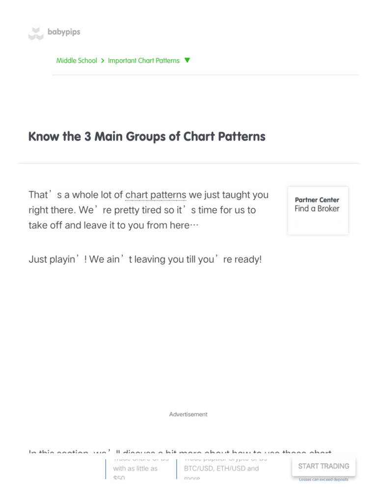 Know The 3 Main Groups of Chart Patterns | PDF | Contract For ...
