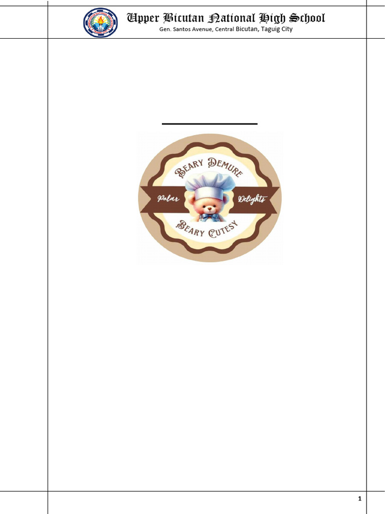 Entrep Final Na Final | PDF | Drink | Taste