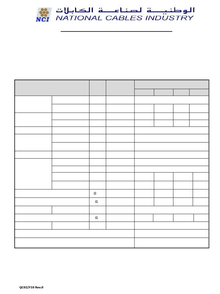 FAT Format 4x95 MM SCU-XLPE-SWA-PVC 1kV | PDF | Insulator (Electricity ...