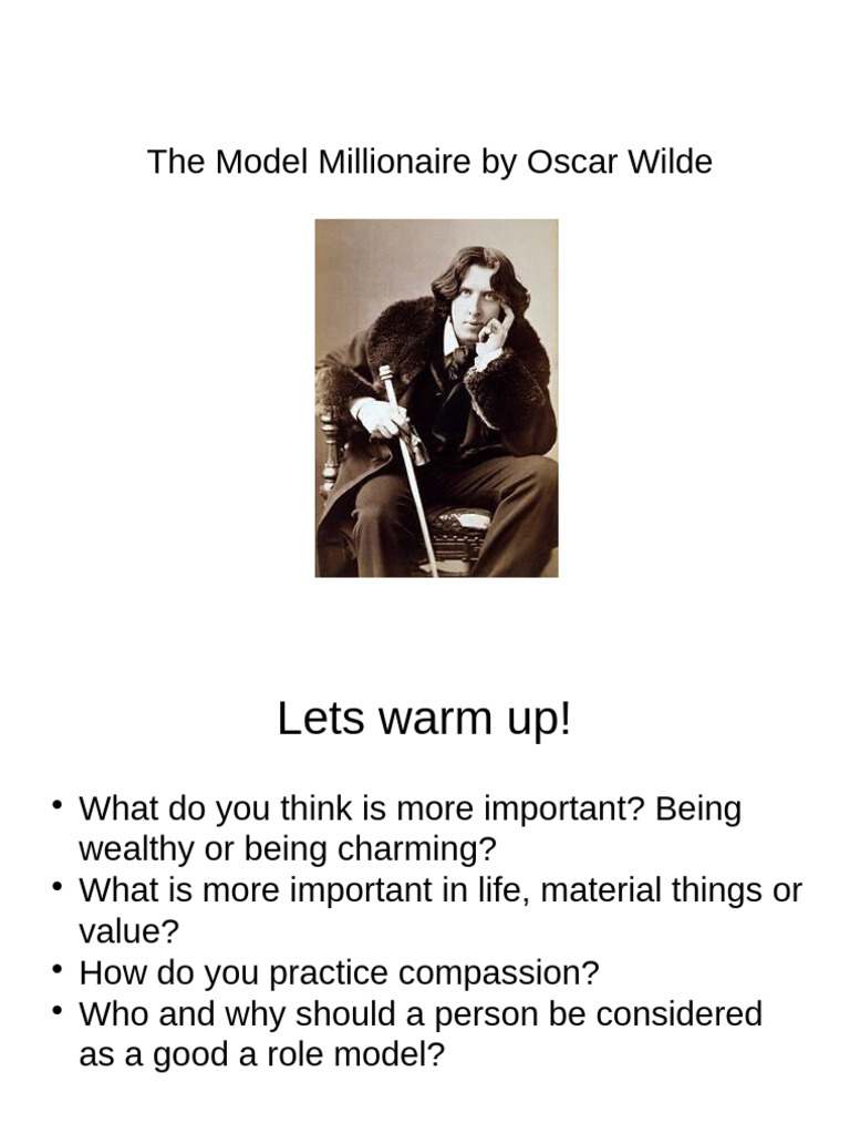 The Model Millionaire by Oscar Wilde-Anupama | PDF | Oscar Wilde
