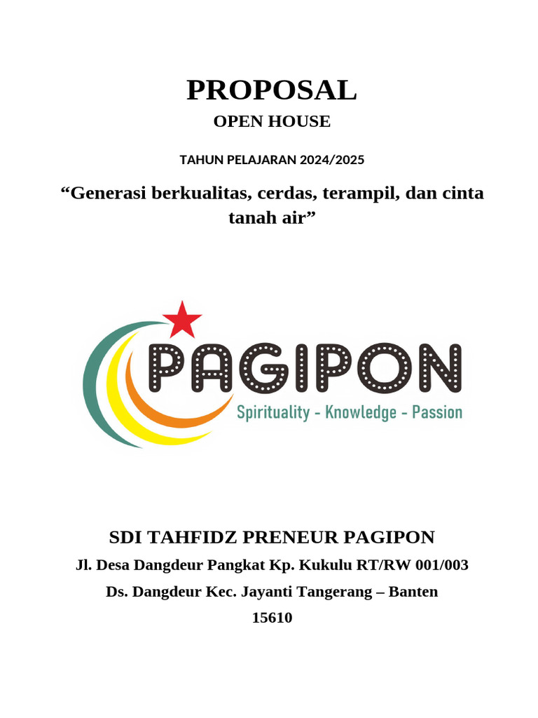 Proposal Open House 2024 | PDF